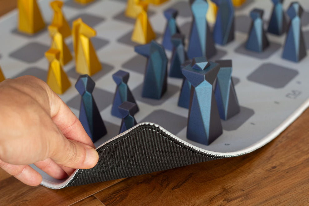 Rollable Chess Set with Weighted 3D Printed Pieces - Modern Unique ...