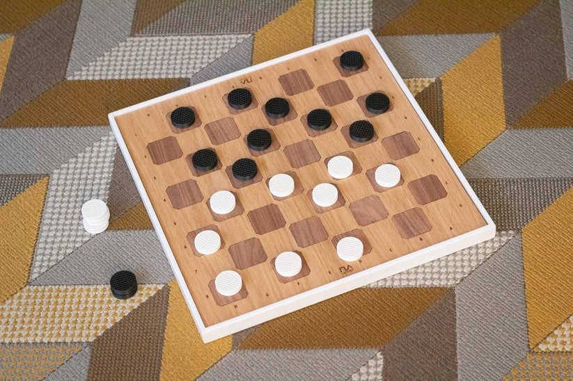 Modern Handmade Geometric Checkers Set with 3D Printed PLA Pieces – PLA ...