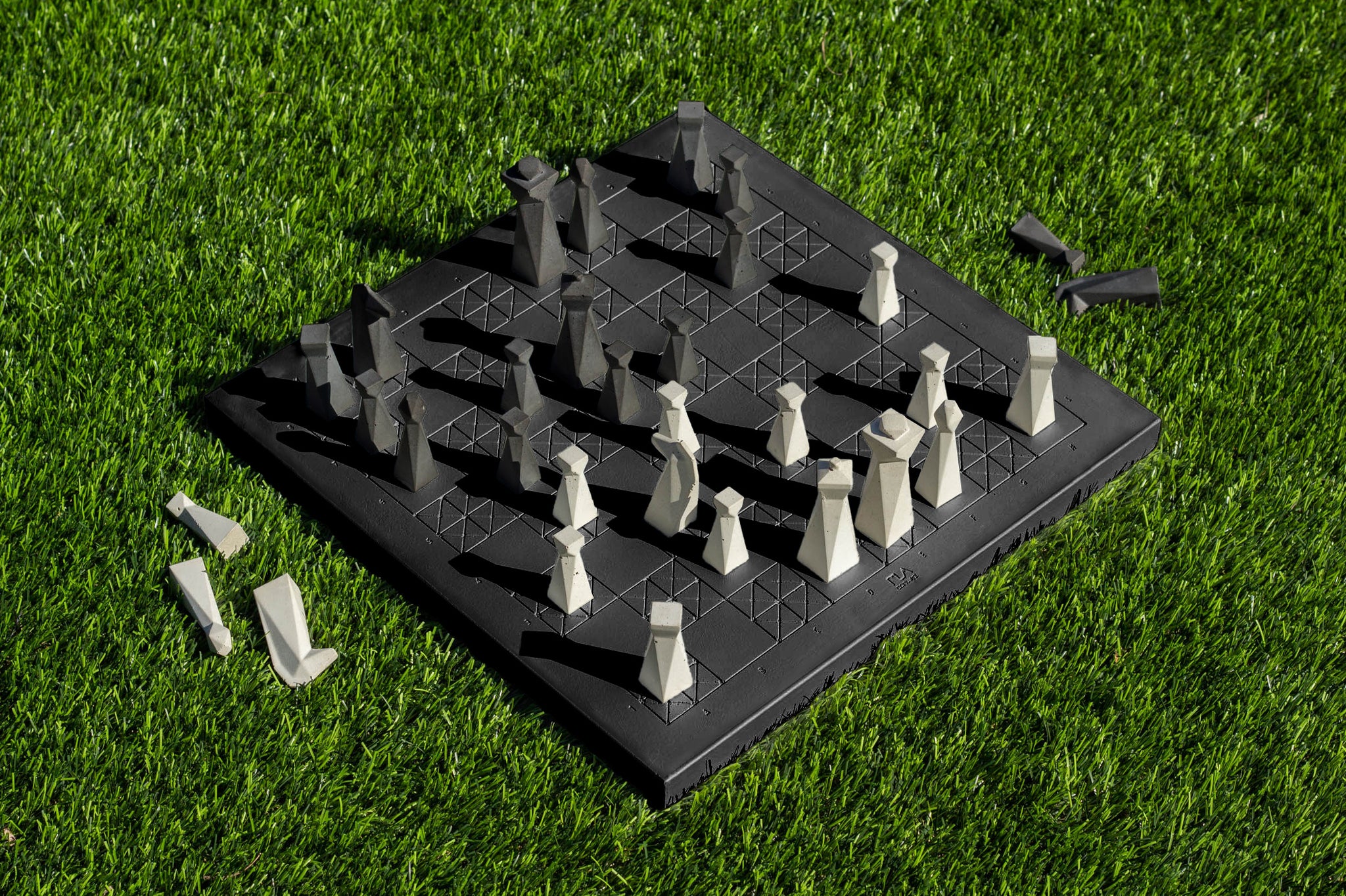 Concrete Matte Chess Set - Modern Chess Pieces - Luxury Chess ...